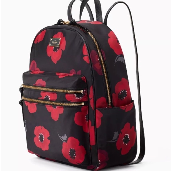 kate spade | Bags | Kate Spade Large Bradley Wilson Backpack Poppy Red ...
